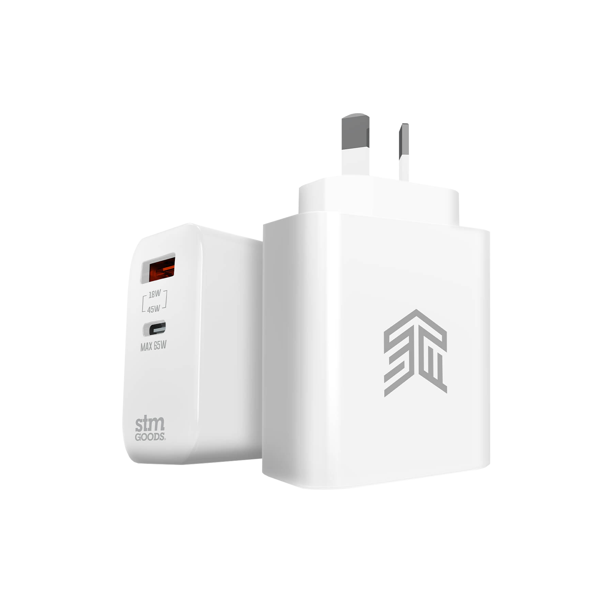 65W Dual Port USB-C and USB-A Power Adapter | STM Goods